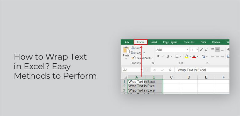 How To Wrap Text In Excel Easy Methods To Perform